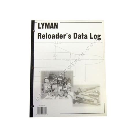 lyman reloading data log reloading manual