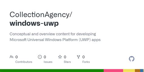 Github Collectionagencywindows Uwp Conceptual And Overview Content For Developing Microsoft