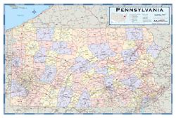 Pennsylvania Counties Wall Map By Maps Com DaVinciBG