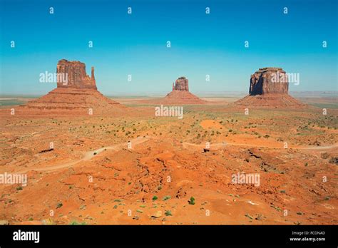 Sandstone Buttes And Pinnacles Of Rock In The Monument Valley Monument