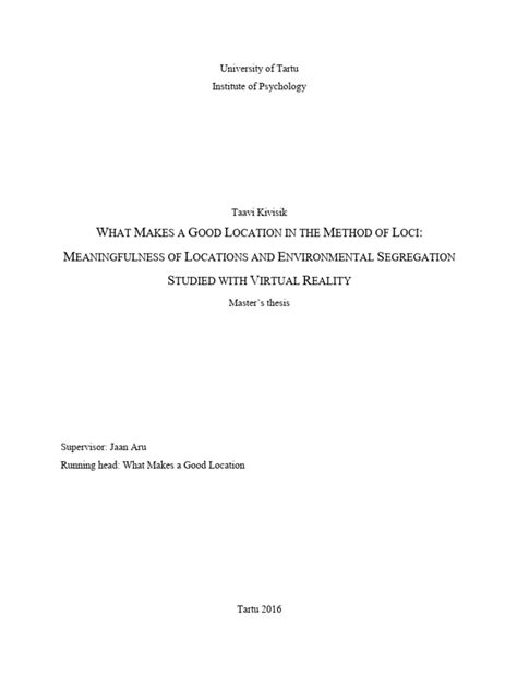 master thesis taavi kivisik pdf memory recall memory