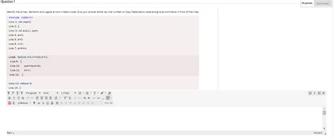 Solved Question 1 10 Points Save Answer Identify The Syntax