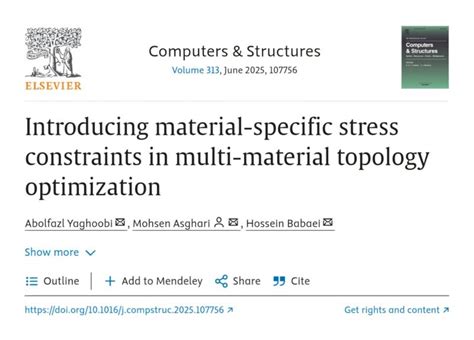 Published Material Specific Stress Constraints In Multi Material Optimization Abolfazl