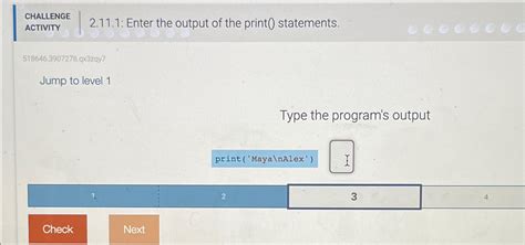 solved challengeactivity2 11 1 enter the output of the
