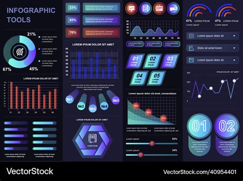 Bundle Infographic Ui Ux Kit Elements Royalty Free Vector