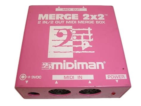 Midiman Merge 2x2 2 In 2 Out MIDI Merge Box Reverb