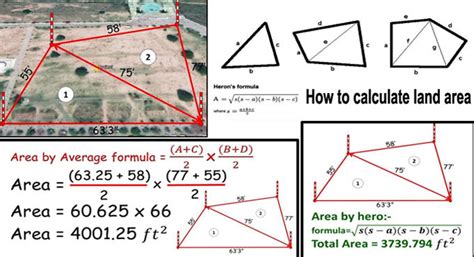 Calculate Area Of Triangular Plot Plot Area Calculation Land Area