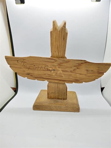 Thunderbird Totem Squamish Nation Native Art Hand Carved Red