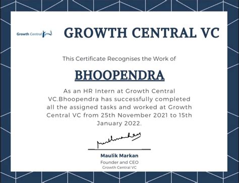 Bhoopendra Bhoopendra On Linkedin Certificate Internship Opportunity