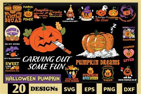 Halloween Pumpkin Bundle SVG 20 Designs Graphic by Skinite · Creative Fabrica