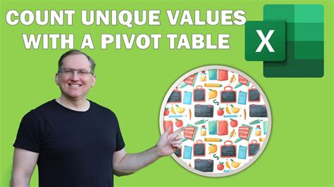 How To Count Unique Values In Excel With A Pivot Table Youtube