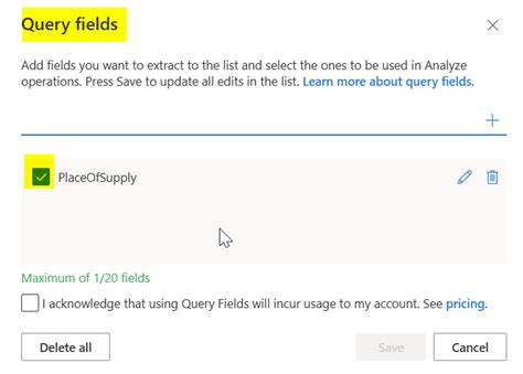 Query Fields Results Inconsistent With Pre Built Document Fields Microsoft Qanda