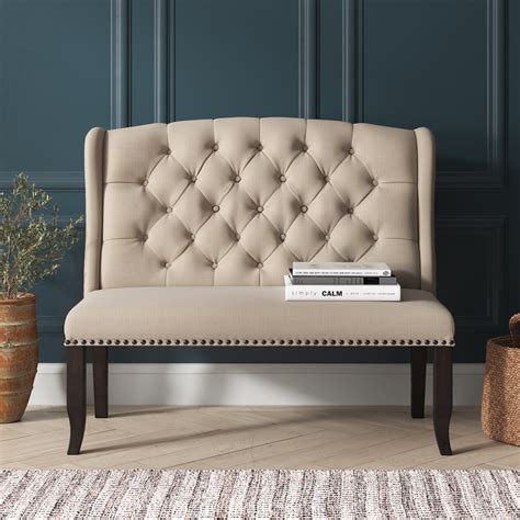 Upholstered Dining Room Bench With Back