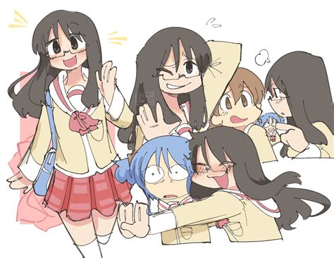 Naganohara Mio Aioi Yuuko And Minakami Mai Nichijou Drawn By Snowii Cat Danbooru