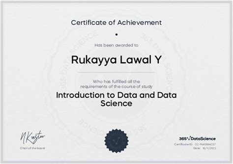 Rukayya Lawal On Linkedin Certificate Of Achievement Introduction To
