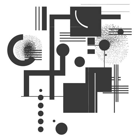 abstract geometric shapes using bauhaus memphis design premium ai generated vector