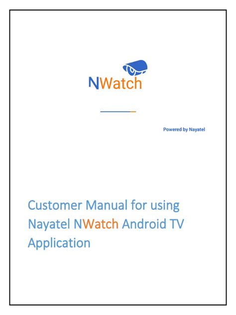 Nwatch Android TV Guide | PDF | Mobile App | Android (Operating System)