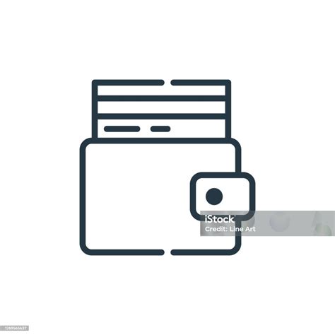 사이버 먼데이 컨셉의 지갑 아이콘 벡터 지갑 편집 스트로크의 얇은 라인 일러스트 웹 및 모바일 앱 로고 인쇄 미디어에 사용하기