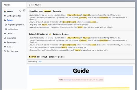 full text search query · issue 102 · srid emanote · github