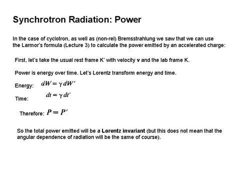 Cyclotron Synchrotron Radiation Synchrotron Radiation Is Radiation Emerging