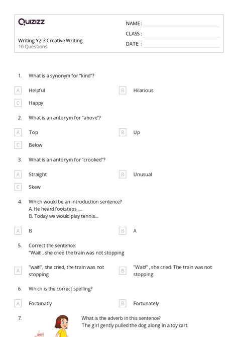 50 Creative Writing Worksheets For 2nd Class On Quizizz Free And Printable