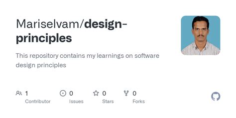 github mariselvam design principles this repository contains my