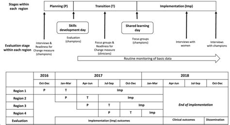 Evaluation Timeline Outlining Implementation Components This Download Scientific Diagram