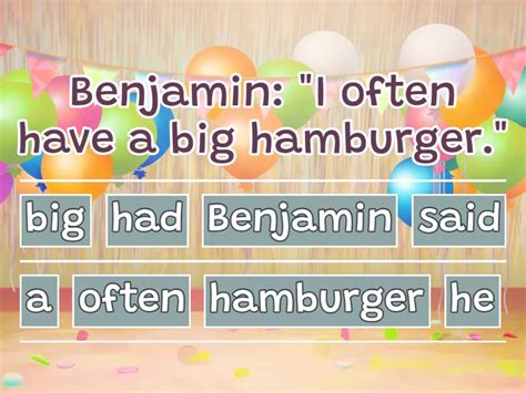 Reported Speech Reordenar