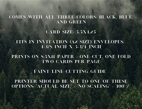 Printable Thank You Card Trees Thank You Card Printable Green Etsy