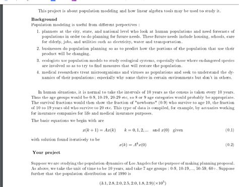 This Project Is About Population Modeling And How