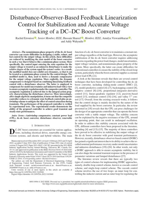 disturbance observer based feedback linearization control for