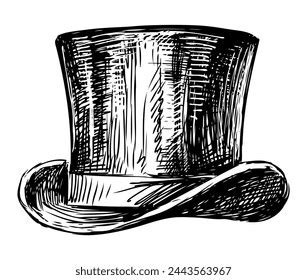 Top Hat Outline Clip Art