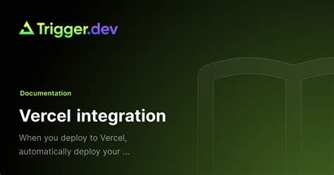 Vercel Integration Triggerdev