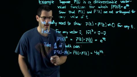 Calculus Of Vector Valued Functions Part 5 Youtube