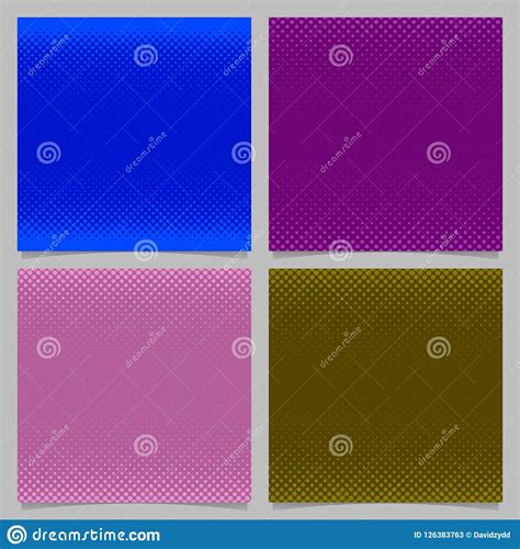 Geometrical Halftone Dot Pattern Background Set Vector Graphics Stock Vector Illustration Of