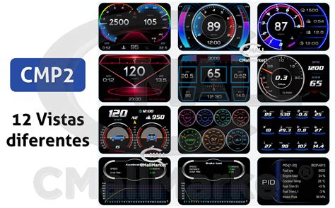 Monitor Hud Obd2 Can Gps Cmp2 Temperatura Rpm Velocidad Voltaje Turbo
