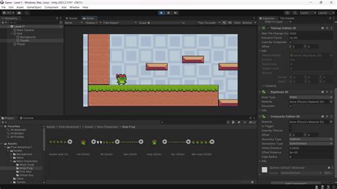 Game Design And Development In Unity Editor Beginner Tutorial First 2d Platform Game With
