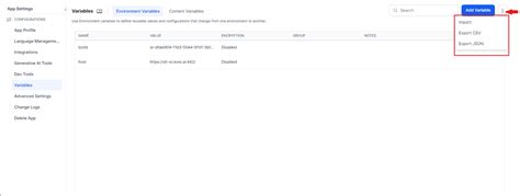using variables kore ai docs