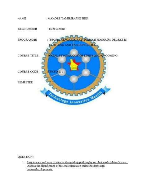 Monday Assingment Pdf Clothing Safety