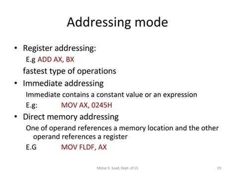 Assembly Language Lecture 4 Ppt