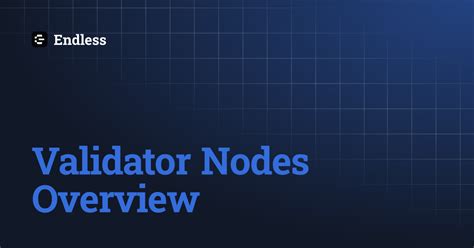Validator Nodes Overview Endless