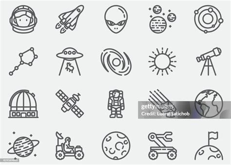 Space Line Icons High Res Vector Graphic Getty Images