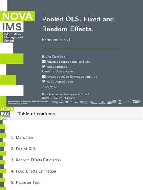 3 Panel Data Pdf Fixed Effects Model Ordinary Least Squares