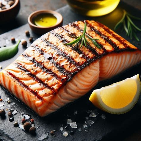 Premium Photo Grilled Salmon Fillet