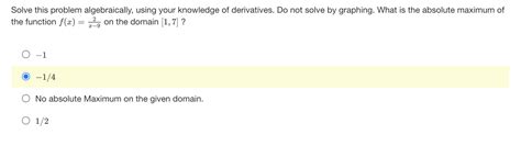 Solved Solve This Problem Algebraically Using Your
