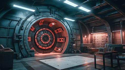 premium ai image secure and protected interior of an underground
