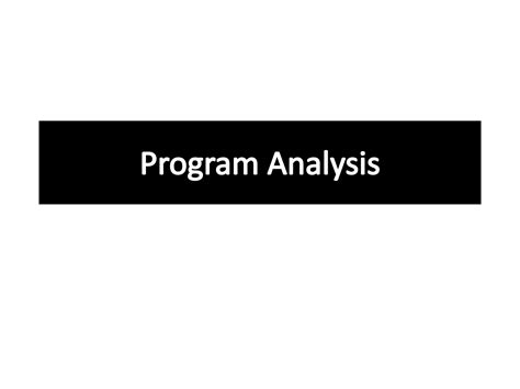 Program Analysis Pptx Computing Technology And Computing