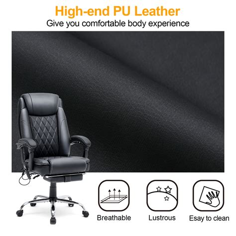 Inbox Zero Kacy Leigh Ergonomic Heated Massage Executive Chair