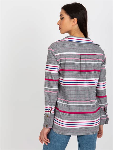 Дамска риза на райе и каре Trendobg