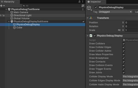 Physics Debug Display Does Not Work In Existing Project Unity Engine Unity Discussions